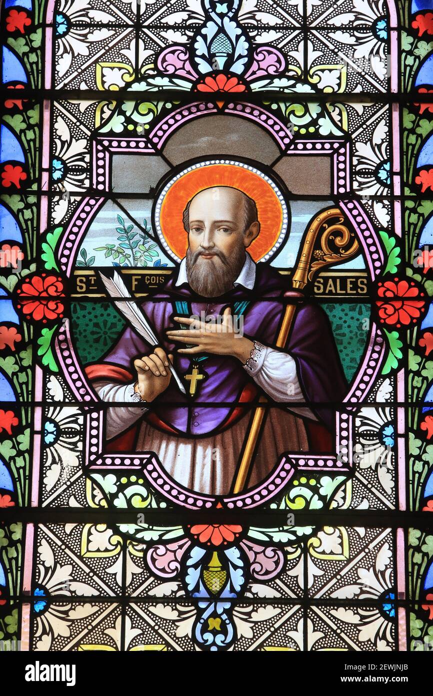 Saint francis stained glass hi-res stock photography and images - Alamy