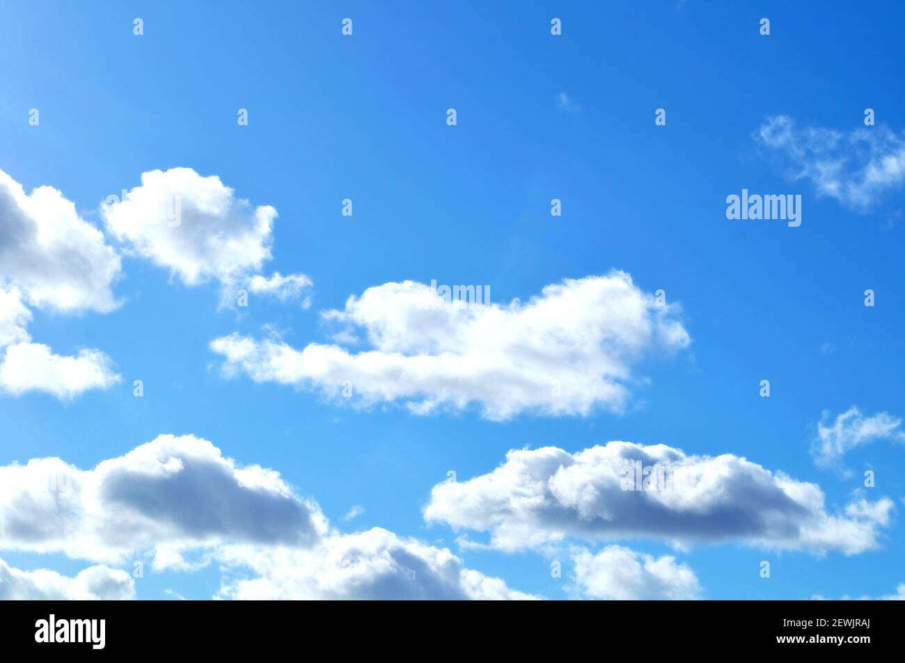 Sky background, sky high scene, big blue sky with fluffy clouds Stock ...