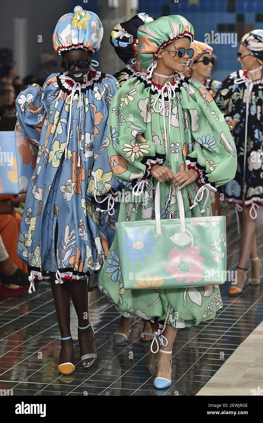 Model attends NY: Thom Browne New York RTW Spring Summer 2017 on September 12, 2016 in New York ...