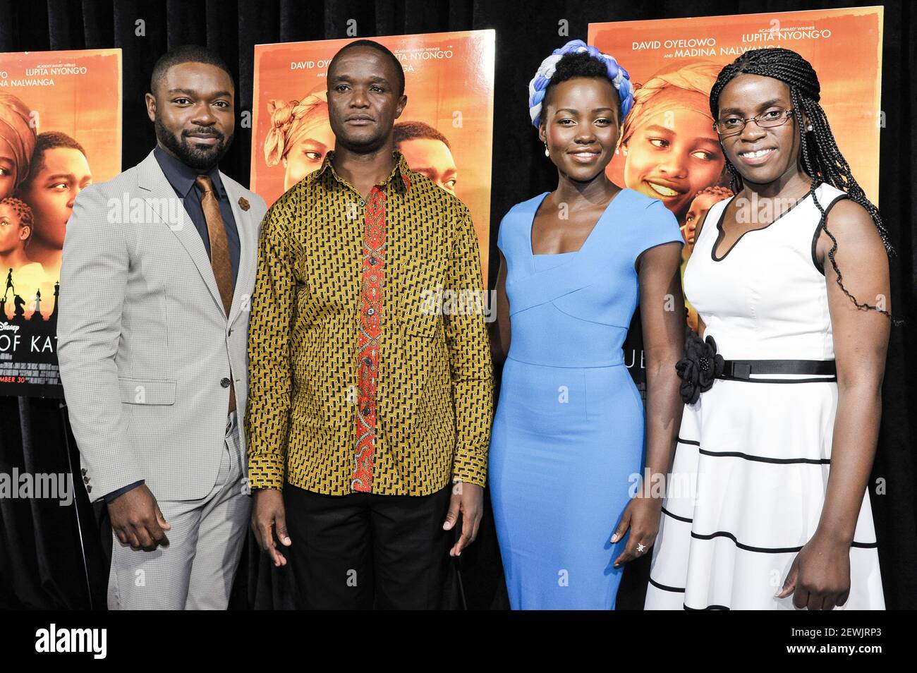 Actor David Oyelowo, Robet Katende, Actress Lupita Nyong'o and Phiona ...