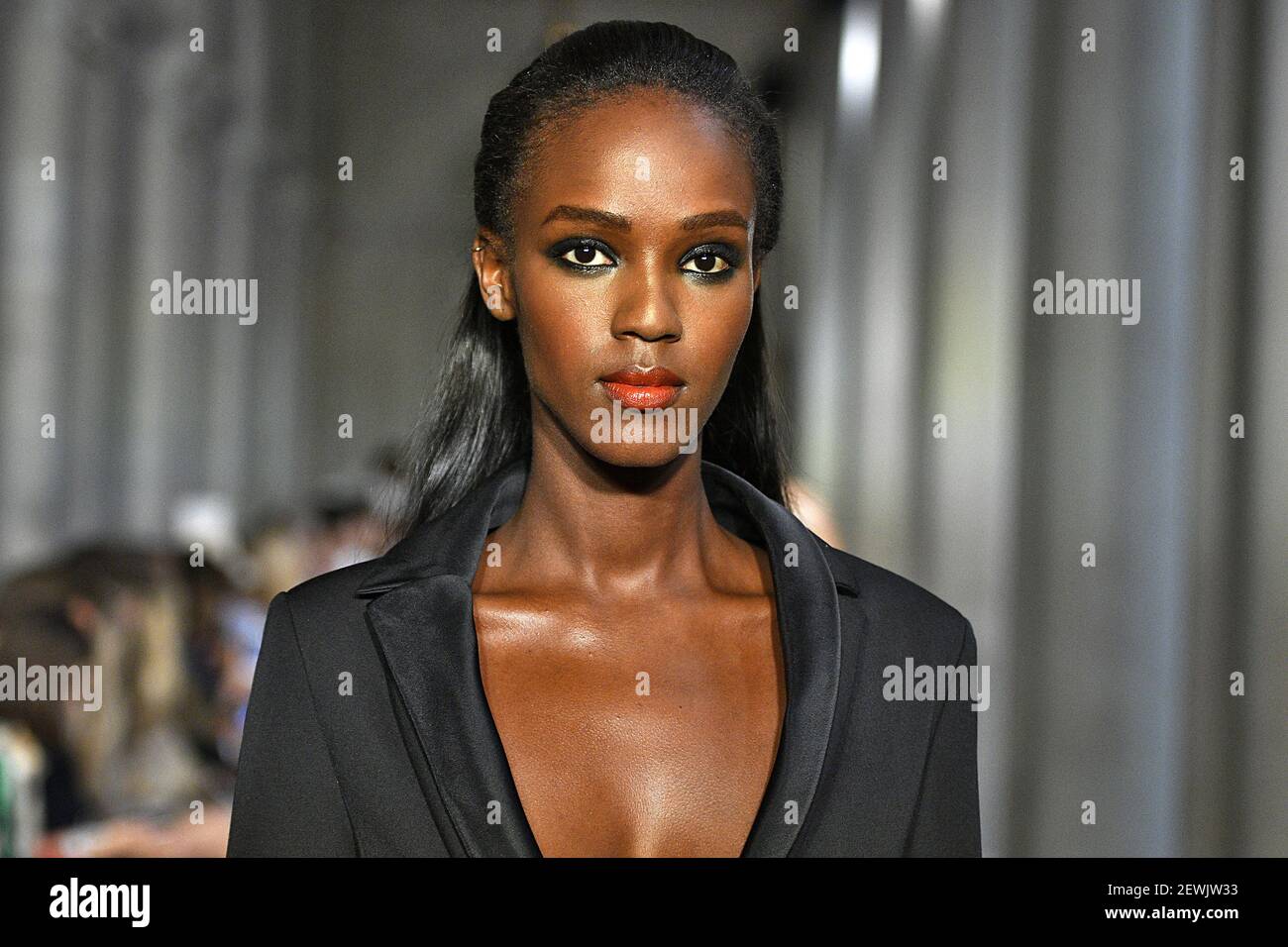 Leila Nda attends NY: Carolina Herrera New York RTW Spring Summer 2017 ...