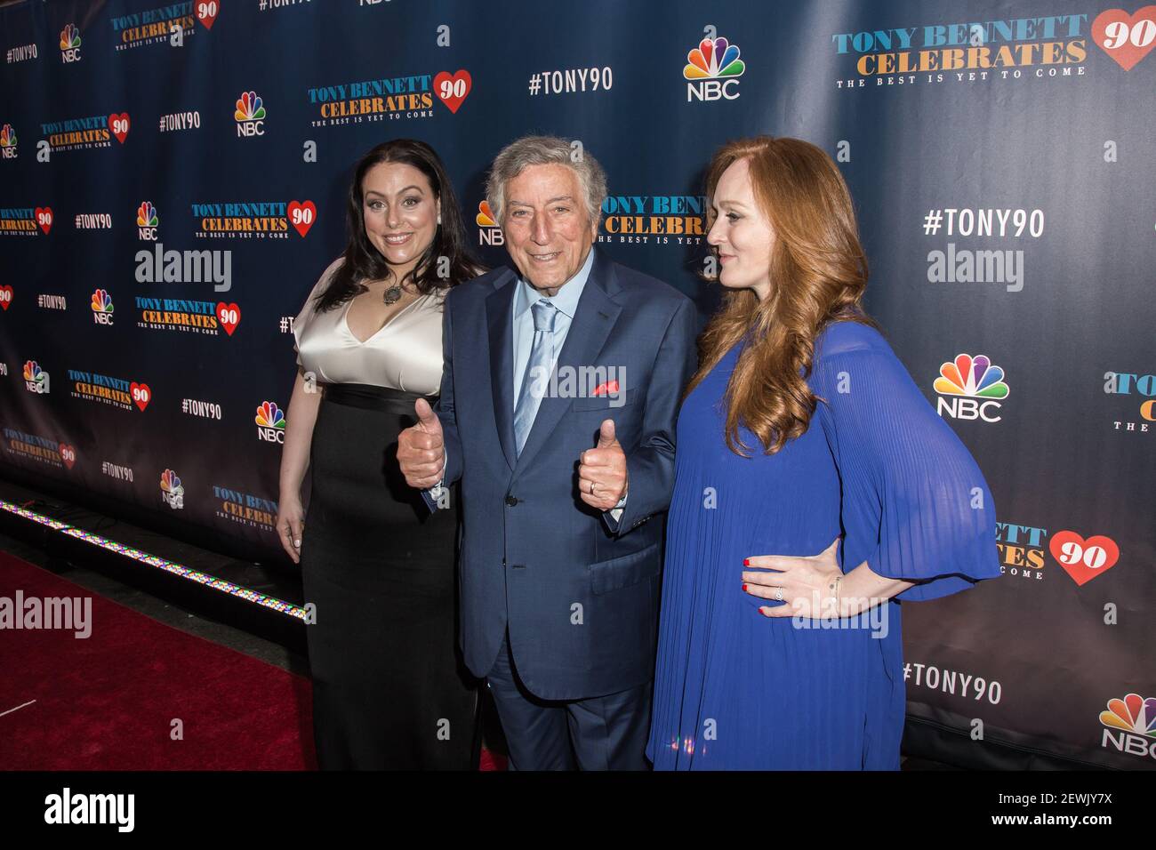 Johanna Bennett, Tony Bennett and Antonia Bennett attends Tony Bennett ...