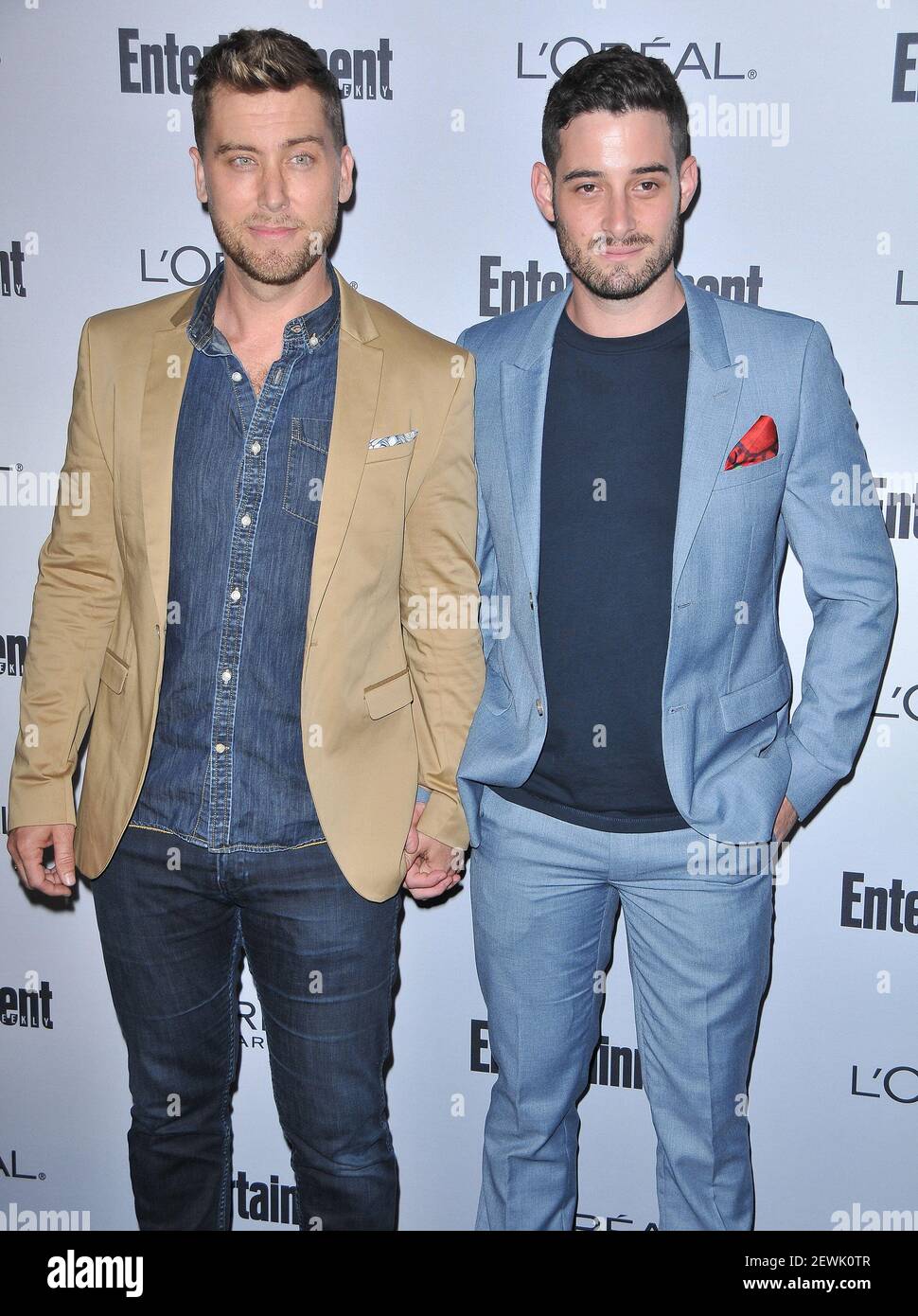 (L-R) Lance Bass and Michael Turchin arrives at Entertainment Weekly's ...