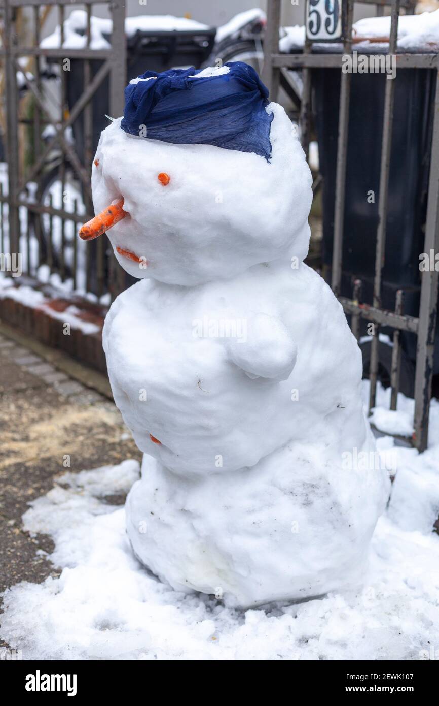 Snowman, Bremen, Germany, Europe Stock Photo - Alamy
