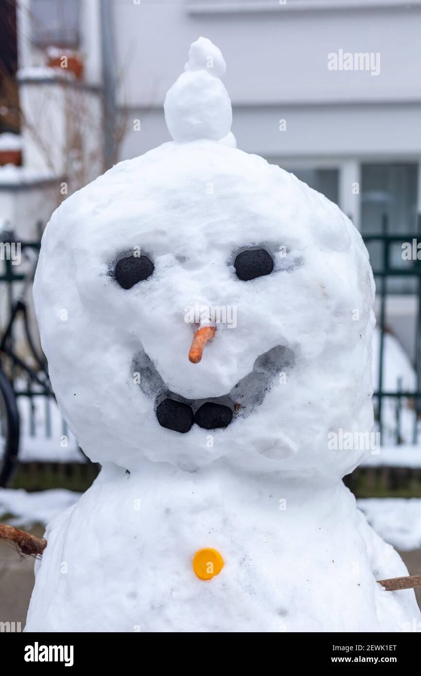Snowman, Bremen, Germany, Europe Stock Photo - Alamy