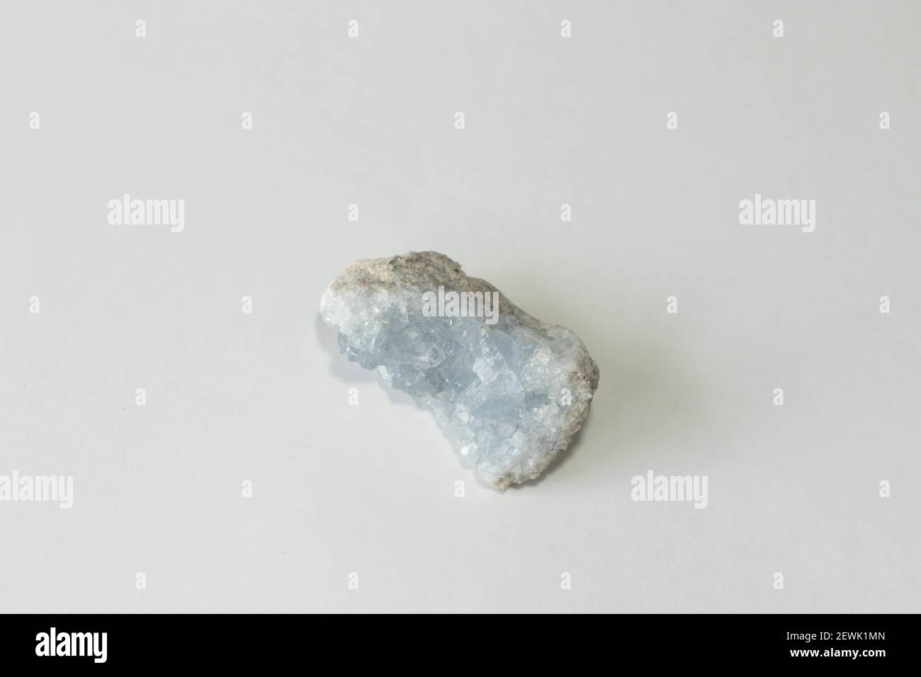A Celestine stone isolated on a white background Stock Photo - Alamy