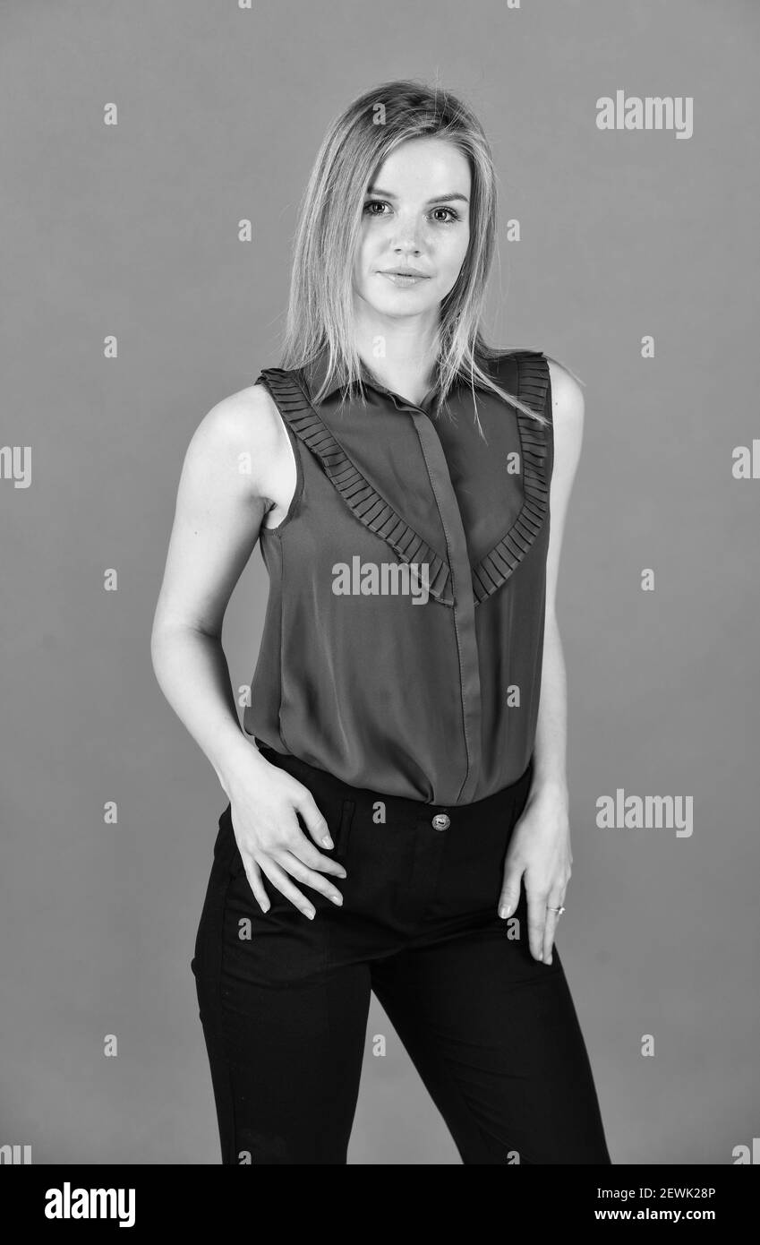 Beautiful beautiful woman everyday life Black and White Stock Photos ...