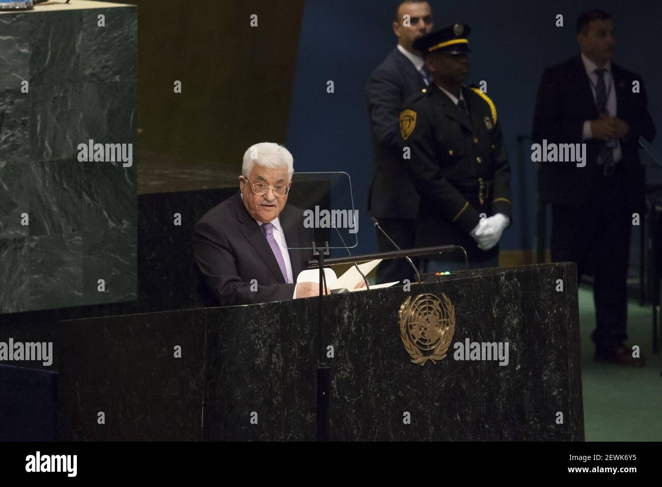 Palestinian Authority President Mahmoud Abbas addresses the United ...