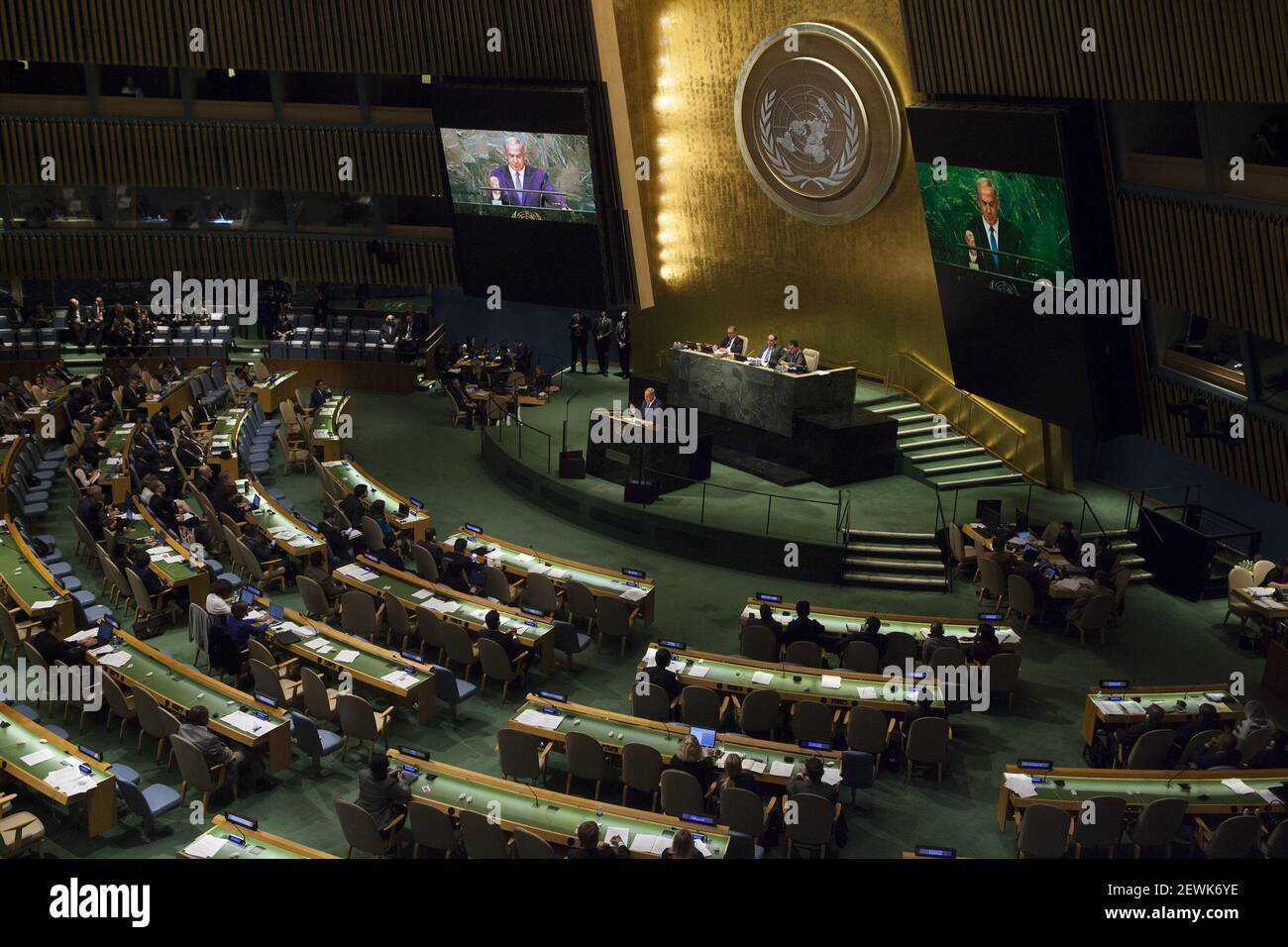 Prime Minister of Israel Benjamin Netanyahu addresses the United ...