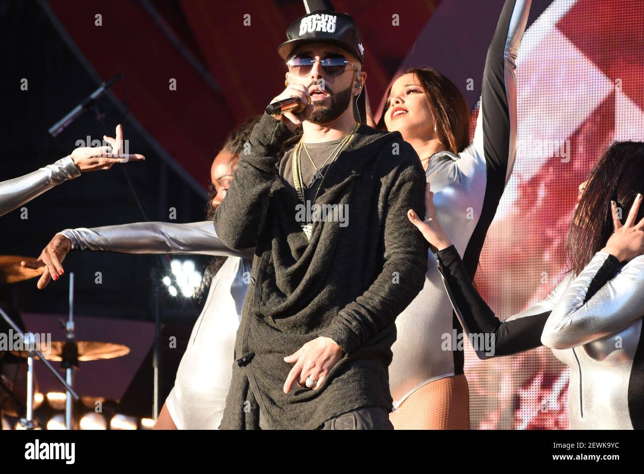 Yandel attends NY: Global Citizen Festival 2016 on September 24, 2016 ...