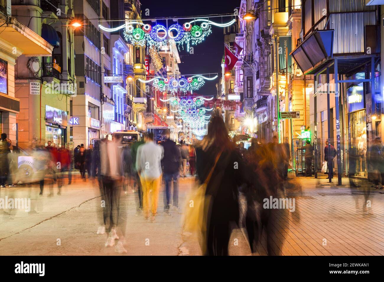 ISTANBUL, TURKEY - MAY 2, 2017: Istiklal Street is one of the most ...