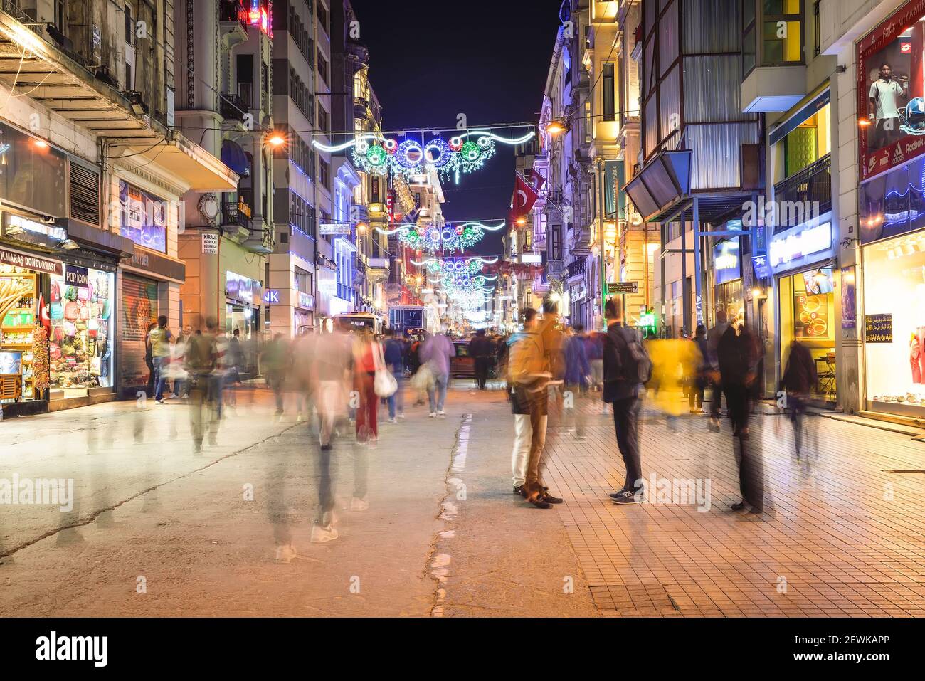 ISTANBUL, TURKEY - MAY 2, 2017: Istiklal Street is one of the most ...