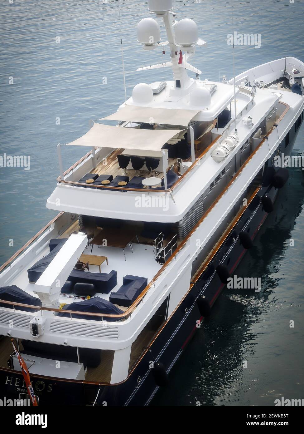 Luxury Motor Yacht 'Helios" (59m) pictured in the lead-up to the 26th ...