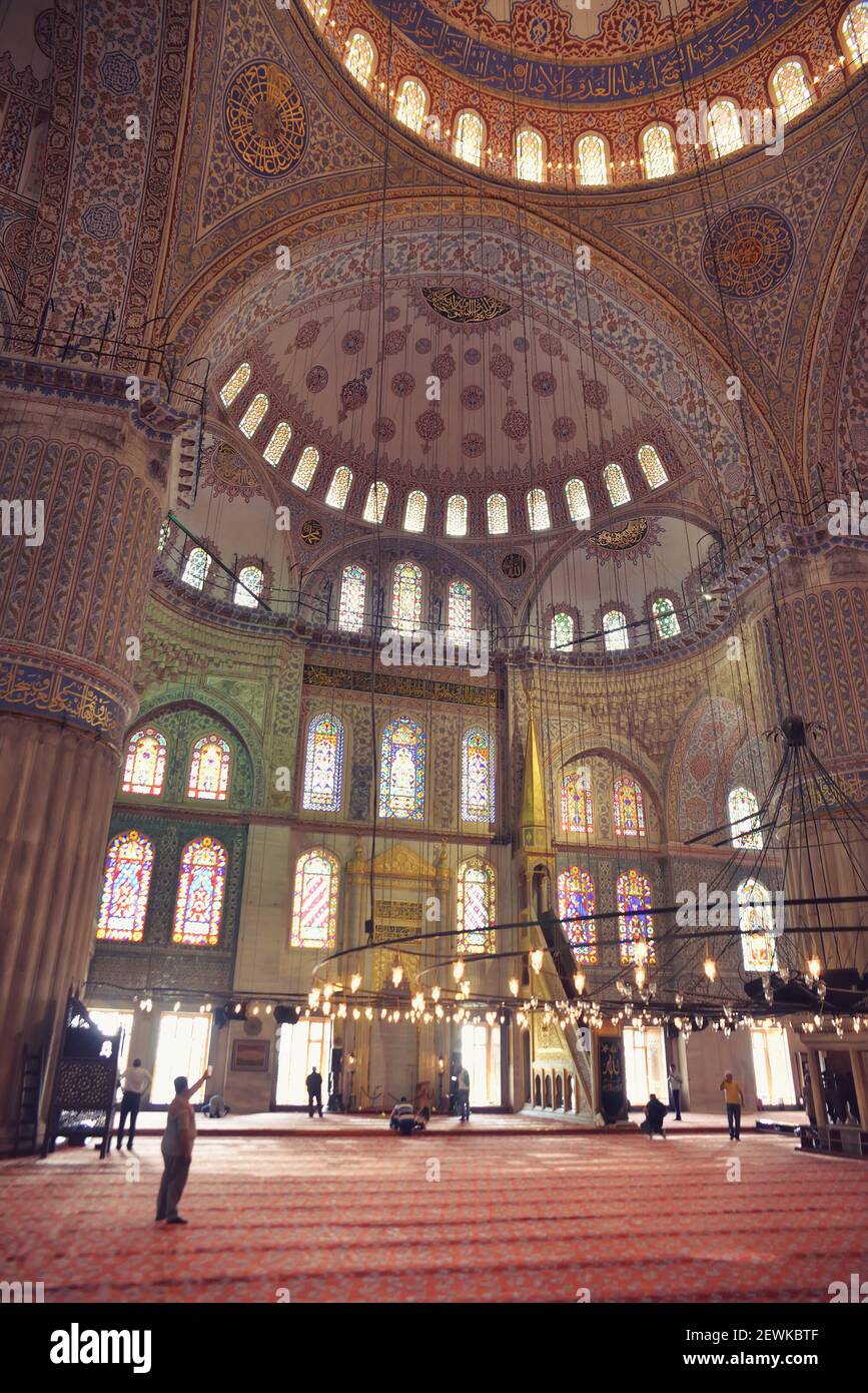 Istanbul, Turkey - May 5, 2017: The Sultan Ahmed Mosque or Blue Mosque ...