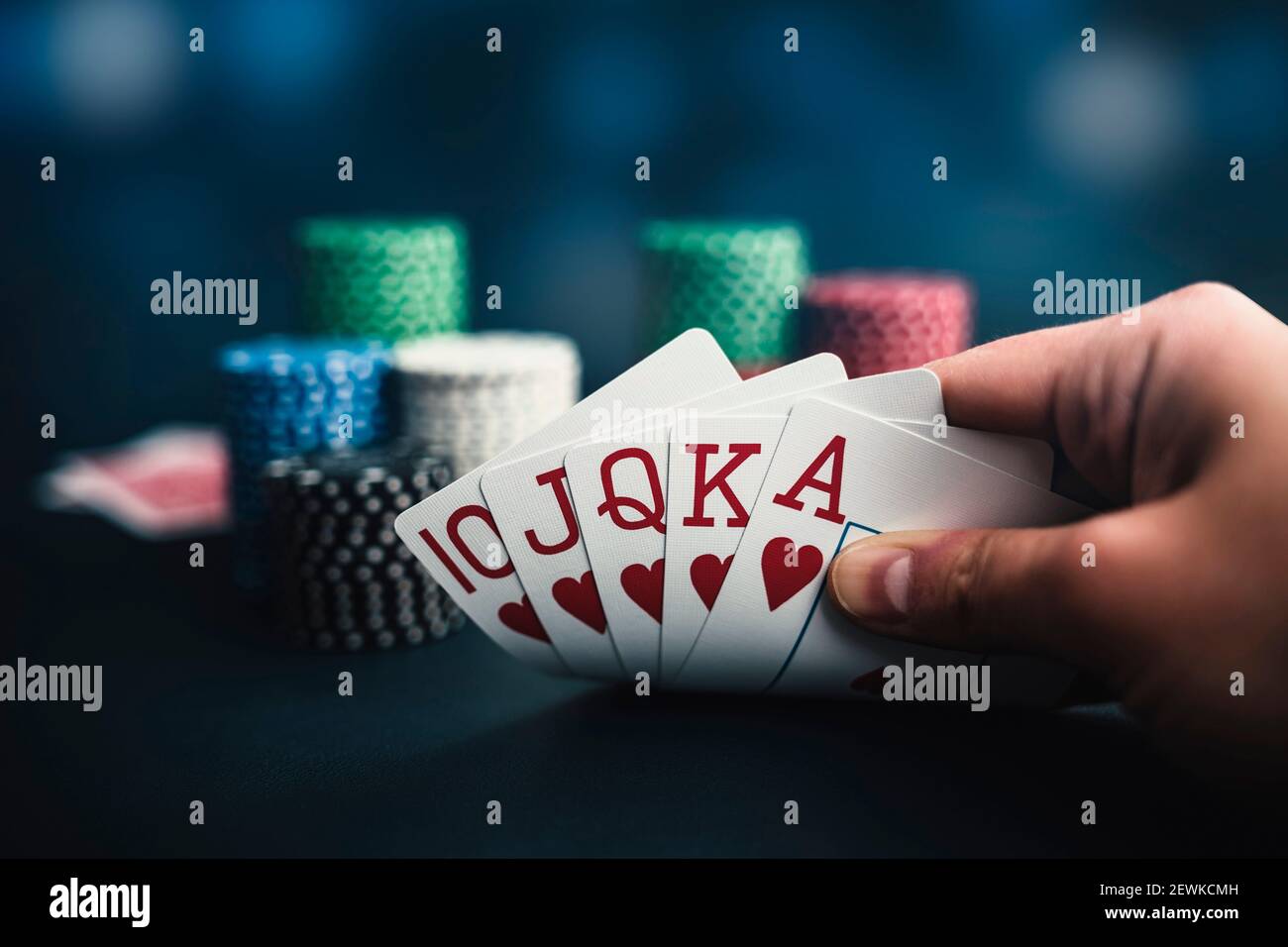 Hand holding cards hi-res stock photography and images - Alamy