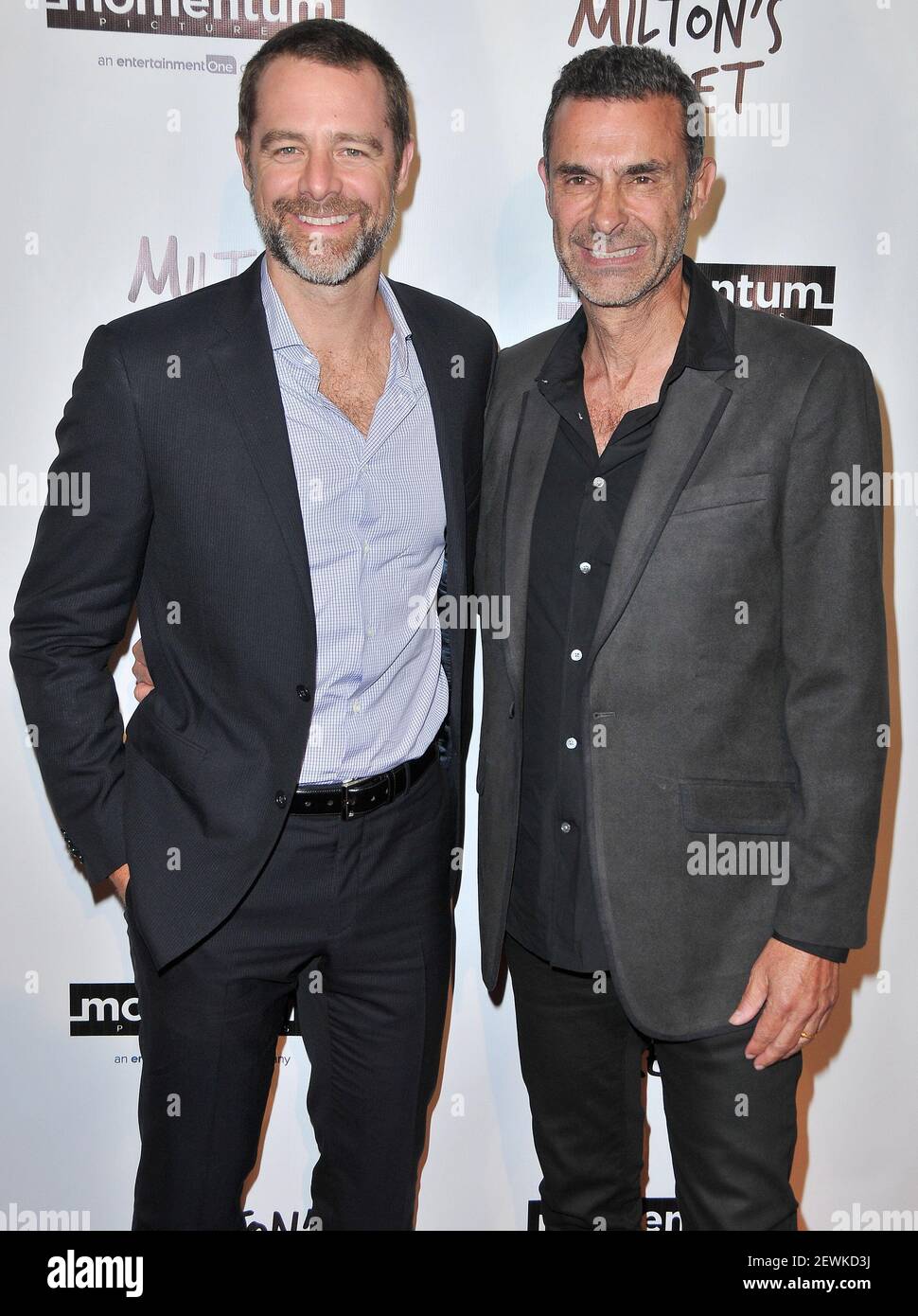 (L-R) David Sutcliffe and Director/Writer Barnet Bain arrives at ...