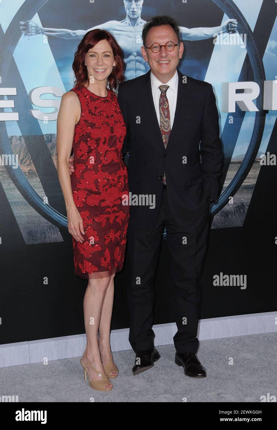 Carrie Preston, Michael Emmerson attending the premiere of HBO's new ...
