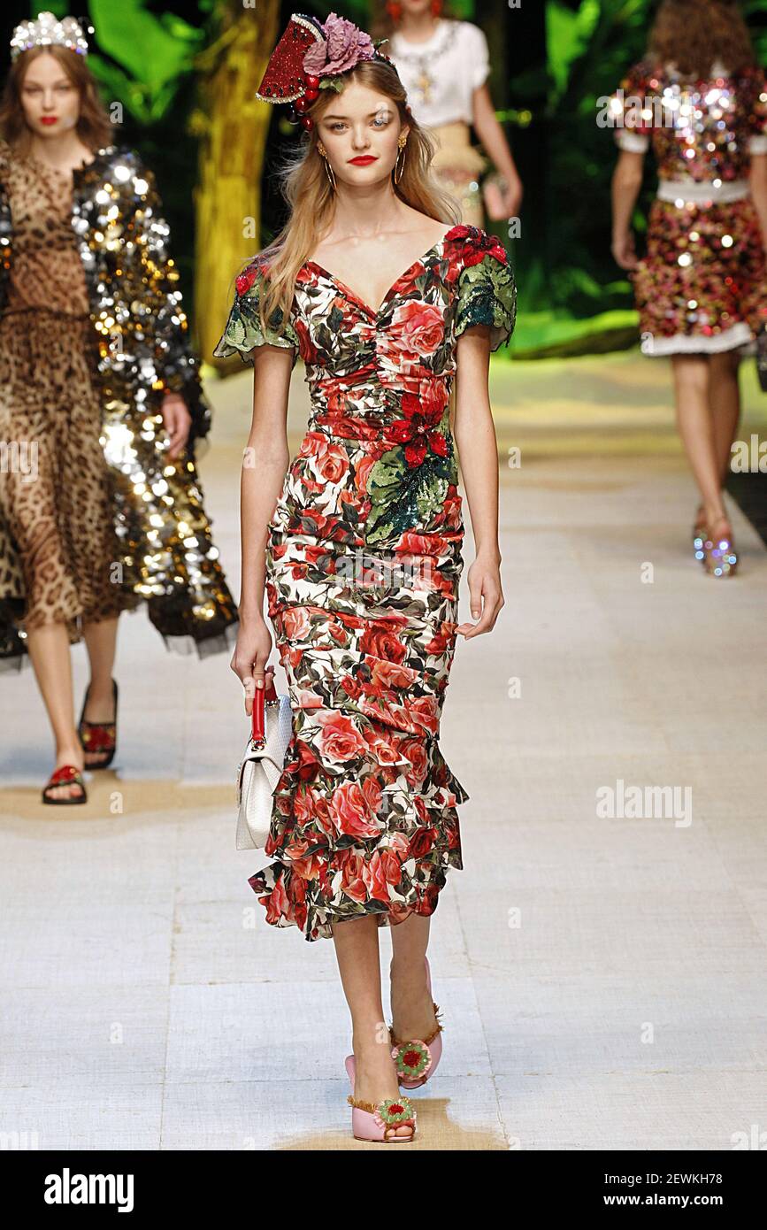 Willow Hand on the catwalk for Milan: Dolce & Gabbana RTW Spring Summer ...