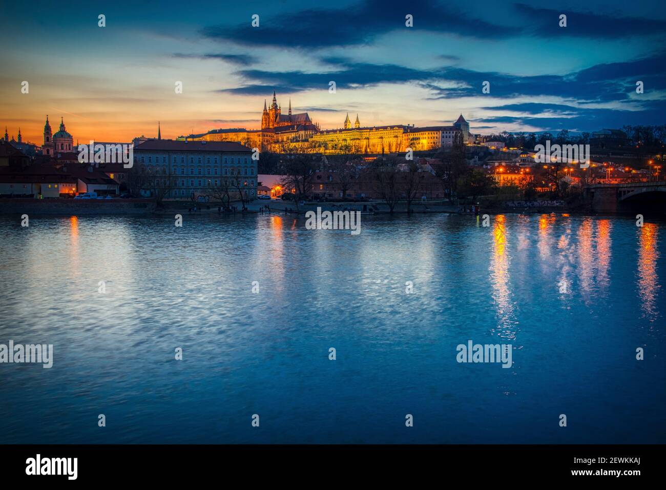 Prague castle sunset hi-res stock photography and images - Alamy
