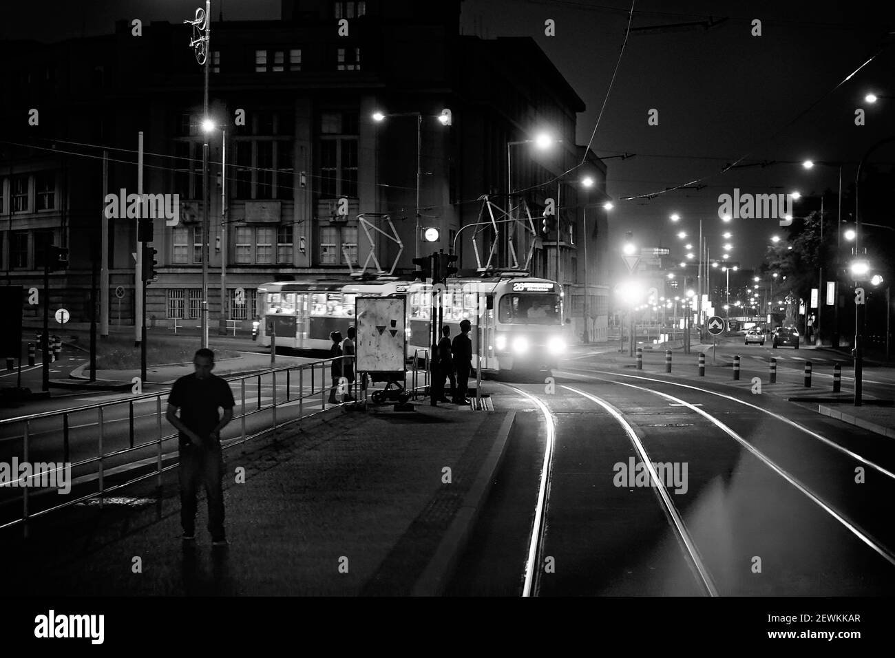 Night tram hi-res stock photography and images - Alamy