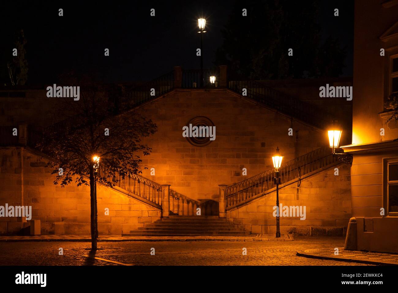Night stairs hi-res stock photography and images - Alamy