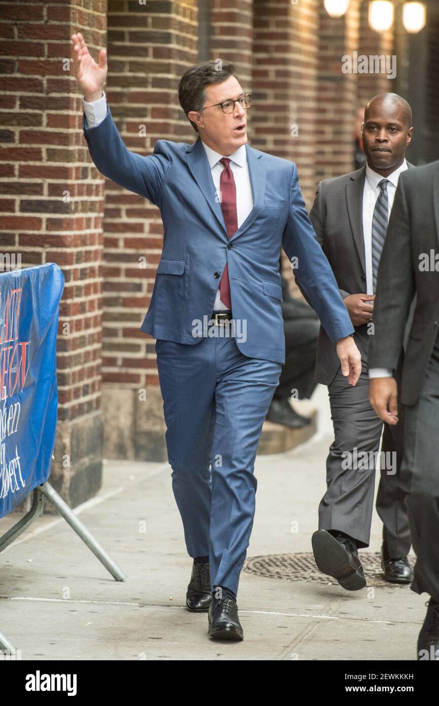 Stephen Colbert, out and about in the Midtown, New York City on ...