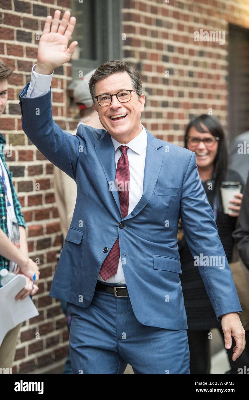 Stephen Colbert, out and about in the Midtown, New York City on ...