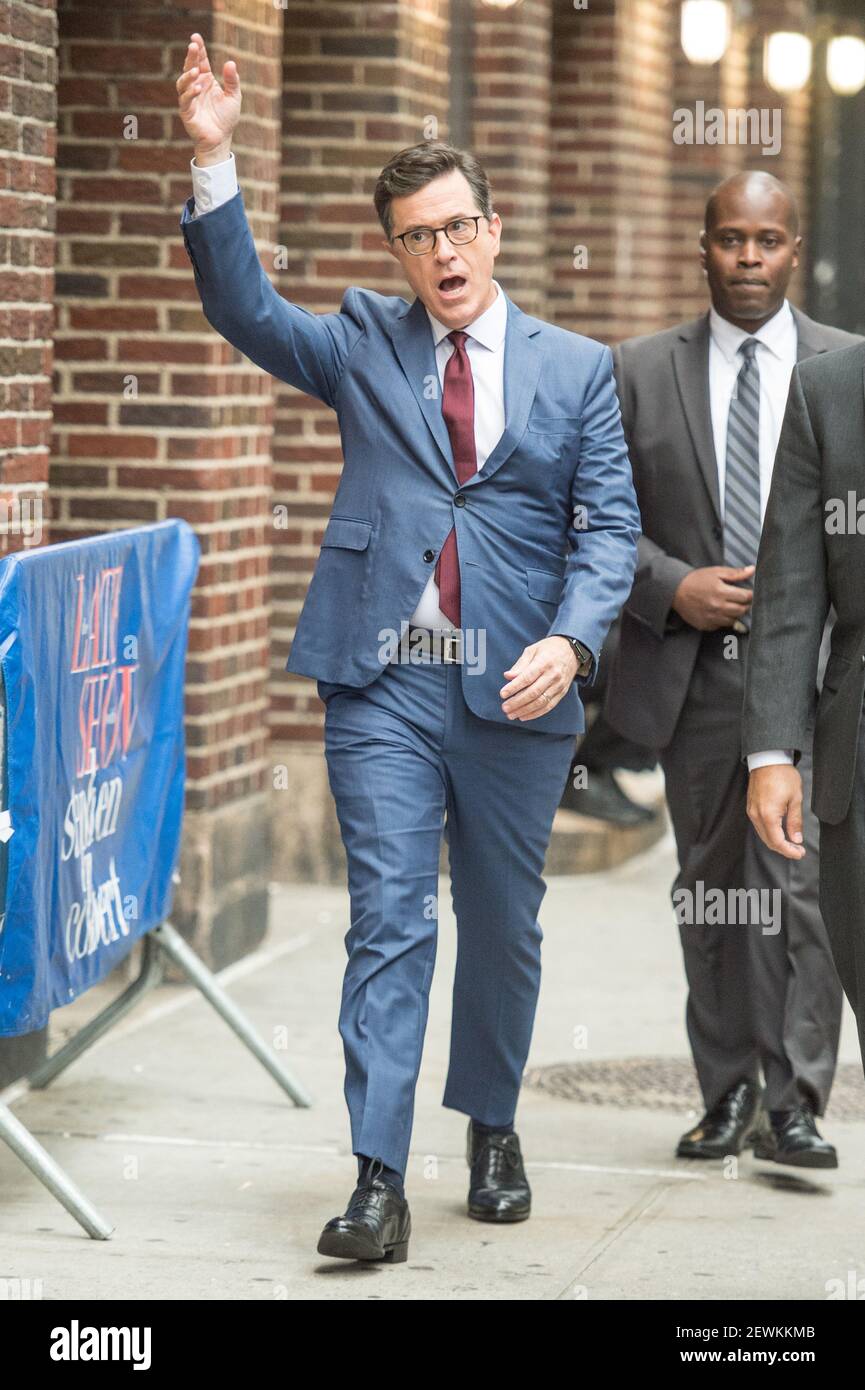 Stephen Colbert, out and about in the Midtown, New York City on ...