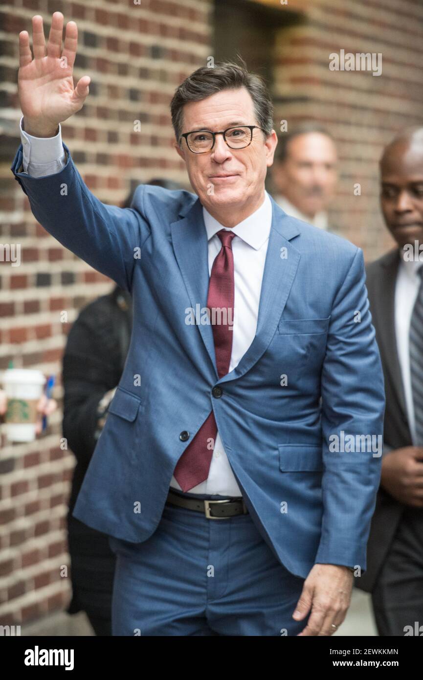 Stephen Colbert, out and about in the Midtown, New York City on ...