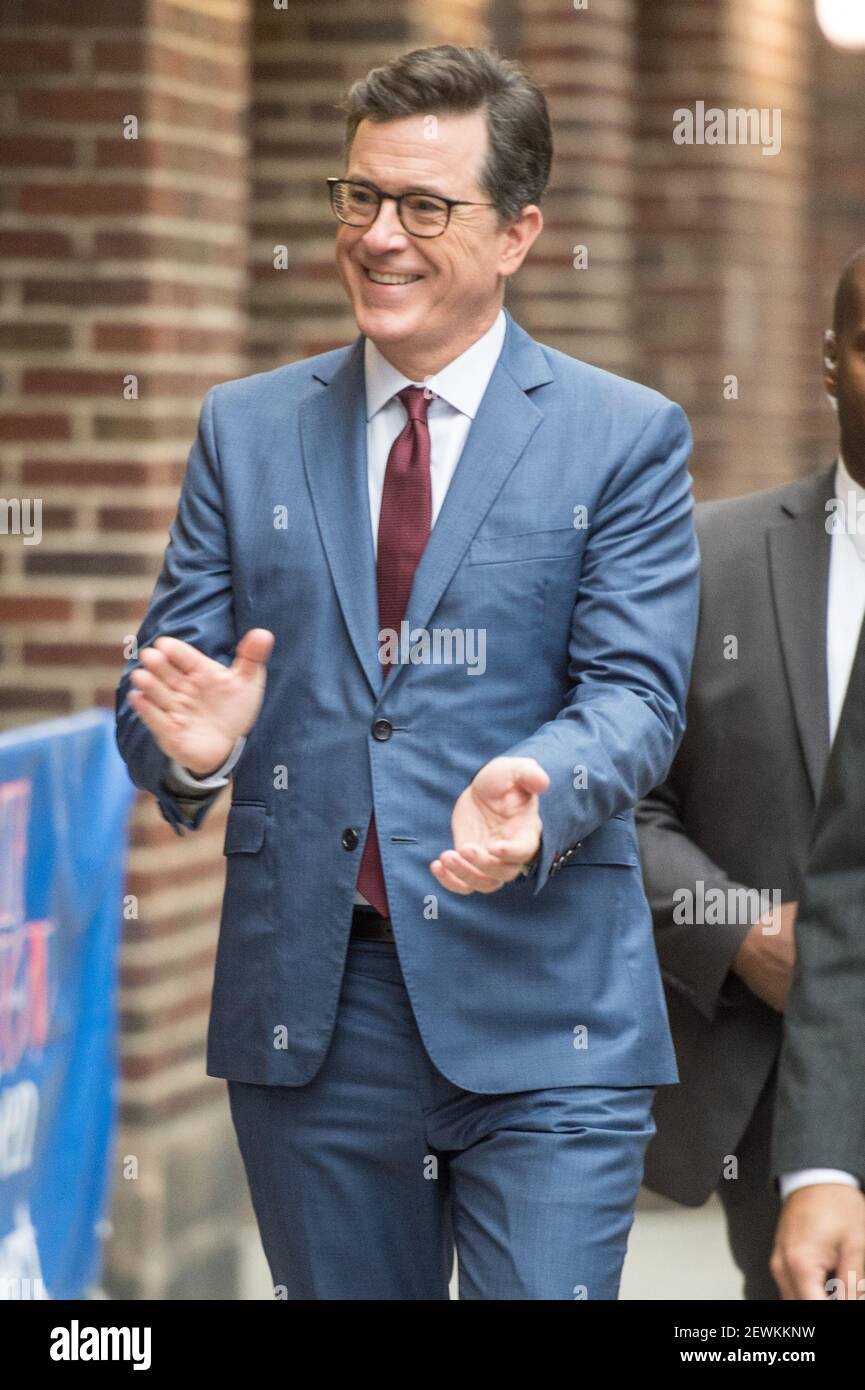 Stephen Colbert, out and about in the Midtown, New York City on ...