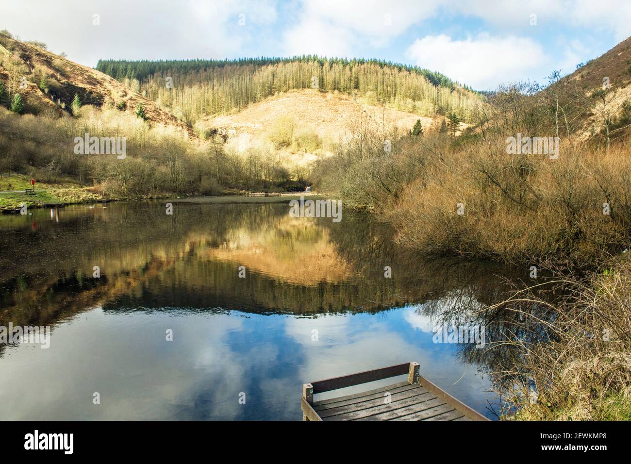 Clydach vale upper pond hi-res stock photography and images - Alamy