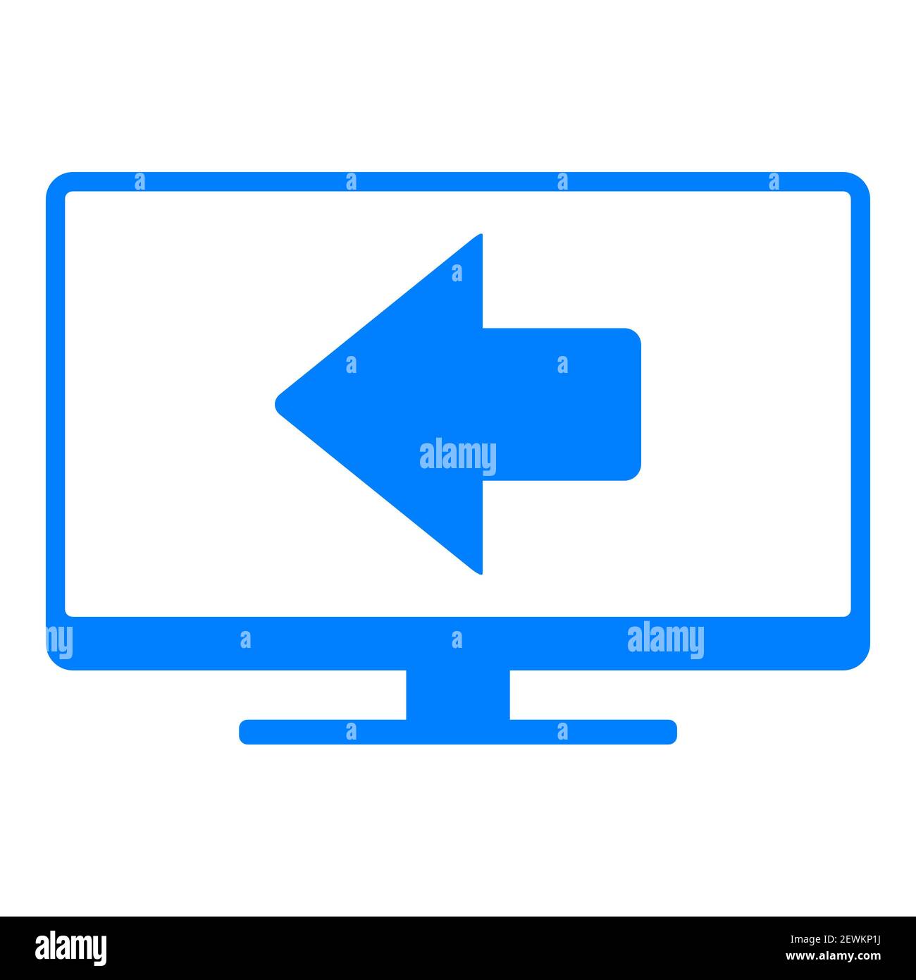 Left arrow and screen Stock Photo - Alamy