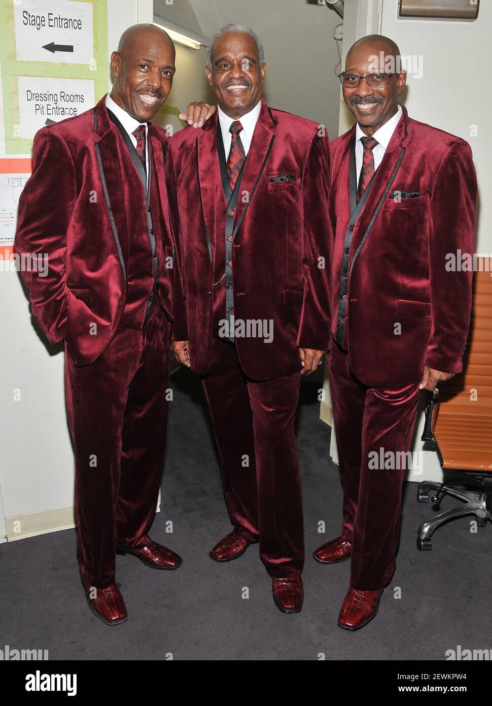The original lead singer Russell Thompkins Jr (middle) and The New ...