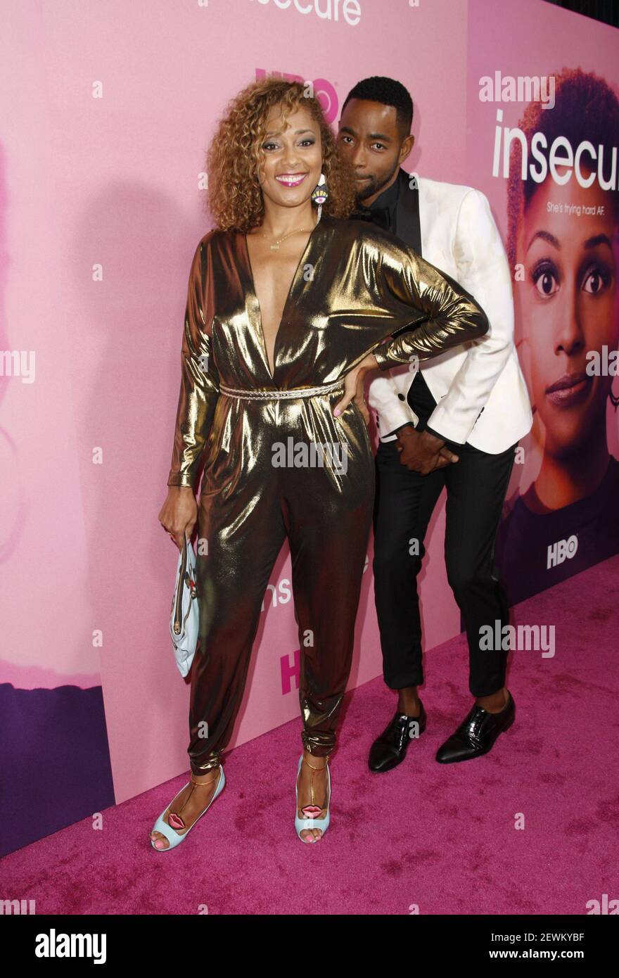 Actors Amamda Seales and Jay Ellis attend the Los Angeles Premiere of ...