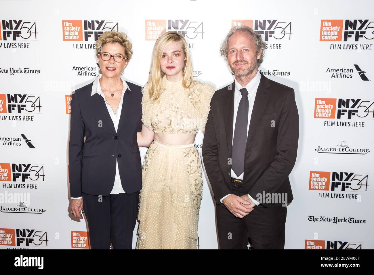 (L-R) Actors Annette Bening and Elle Fanning and director Mike Mills ...