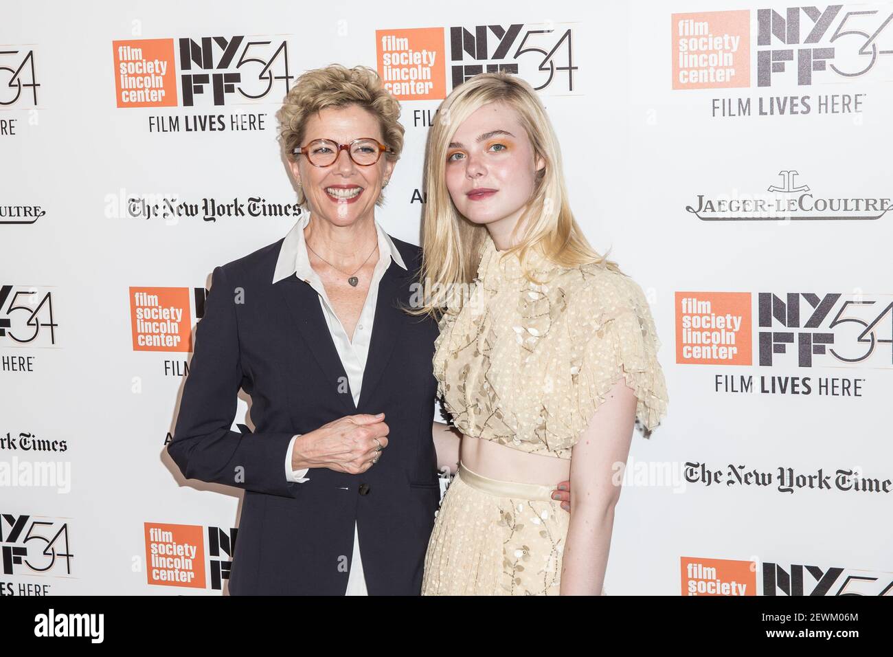 Actors Annette Bening (L) and Elle Fanning attend the '20th Century ...