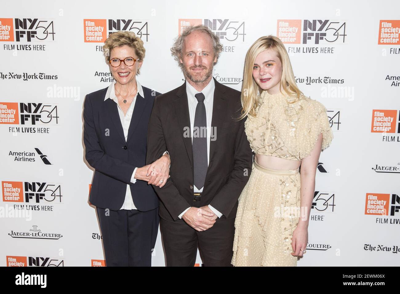 (L-R) Actors Annette Bening and Elle Fanning and director Mike Mills ...