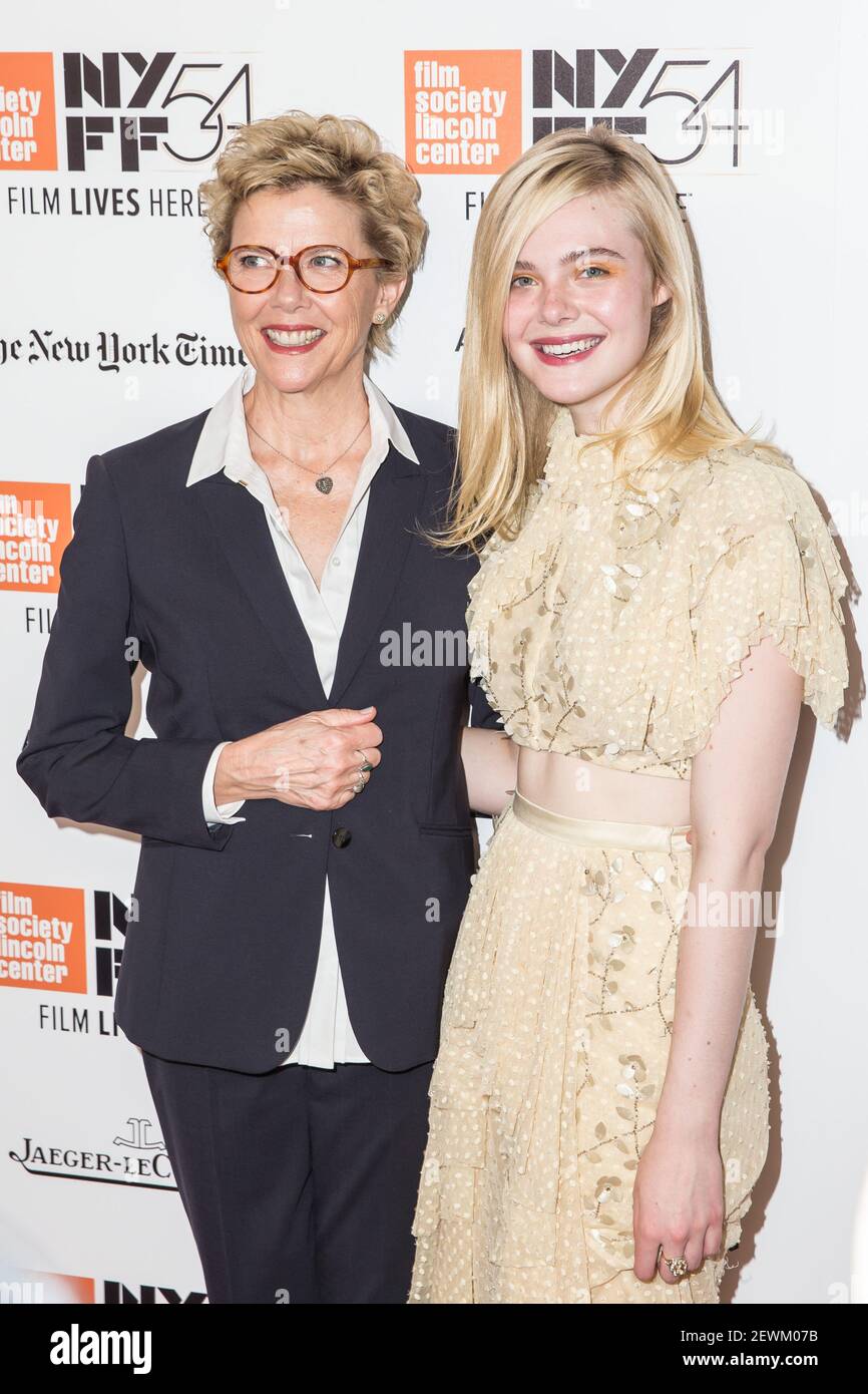 Actors Annette Bening (L) and Elle Fanning attend the '20th Century ...