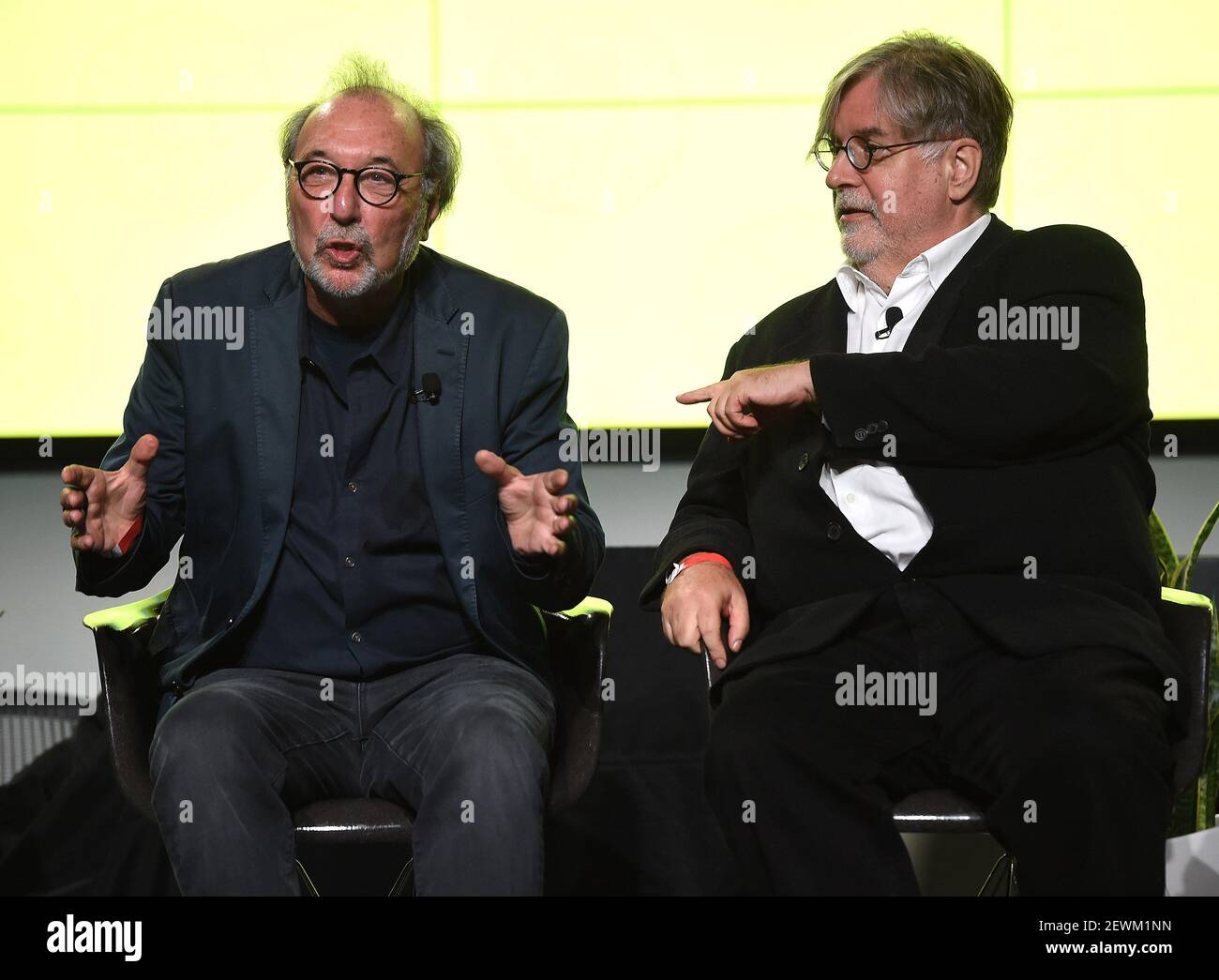 James L. Brooks, and Matt Groening attends the 600th episode ...
