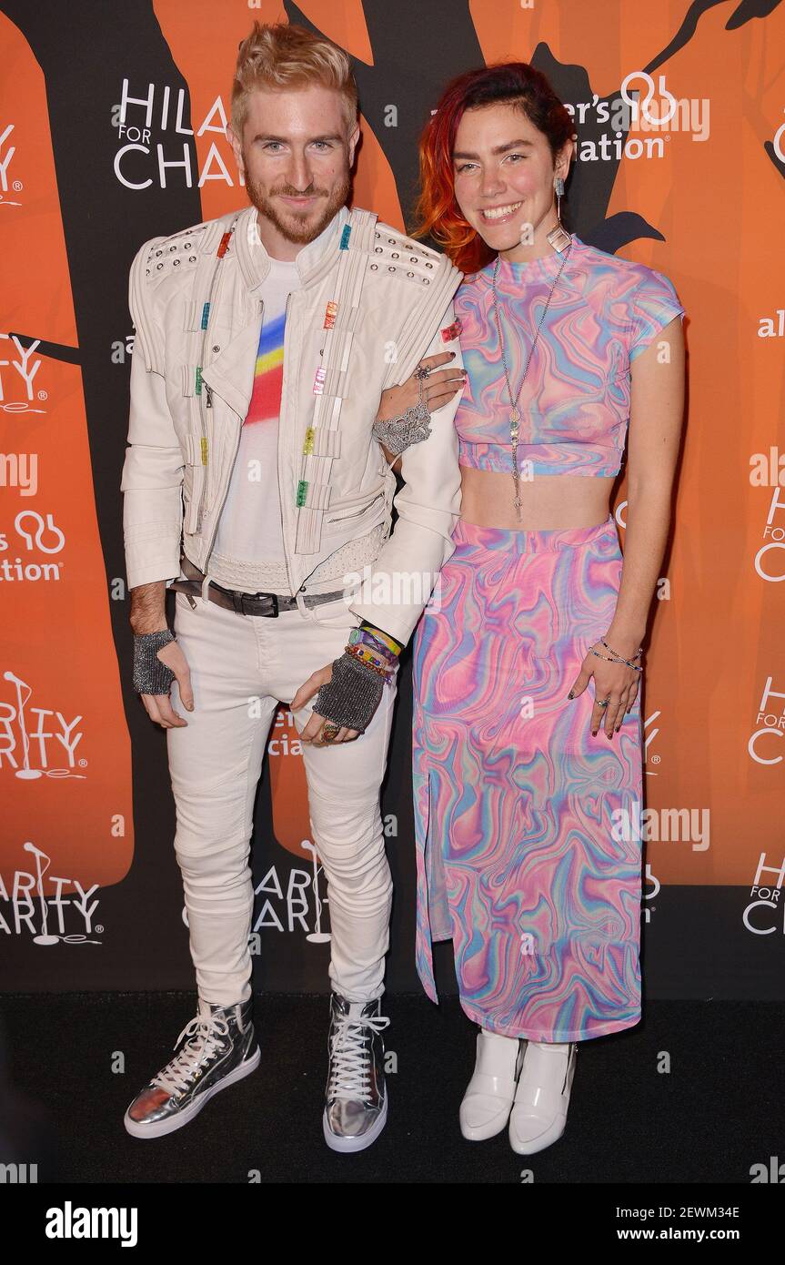 (L-R) Musician Nicholas Petricca of Walk The Moon and Genevieve Schatz ...