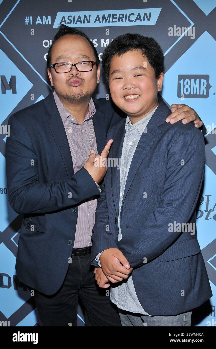 (L-R) Jeff Yang and Son Hudson Yang arrives at the #IAmAsianAmerican ...