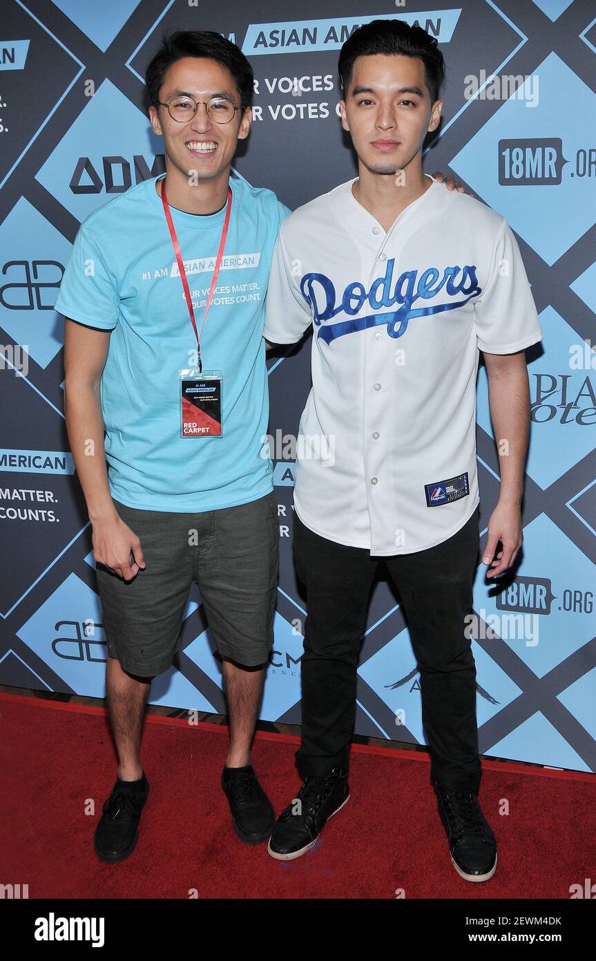 (L-R) Actors Anthony Ma and Carlin James arrives at the # ...