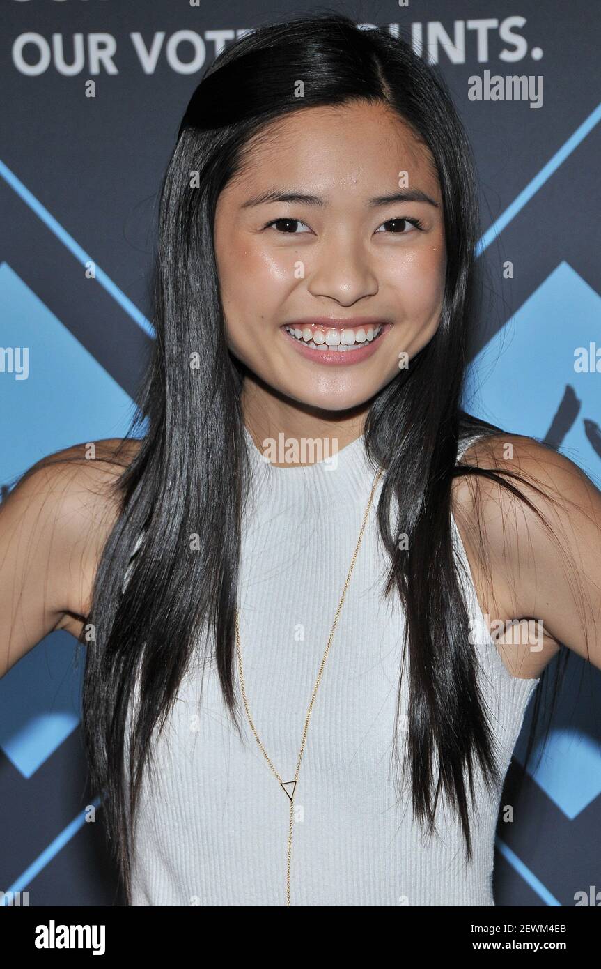 Ashley Liao arrives at the #IAmAsianAmerican Concert held at the ...