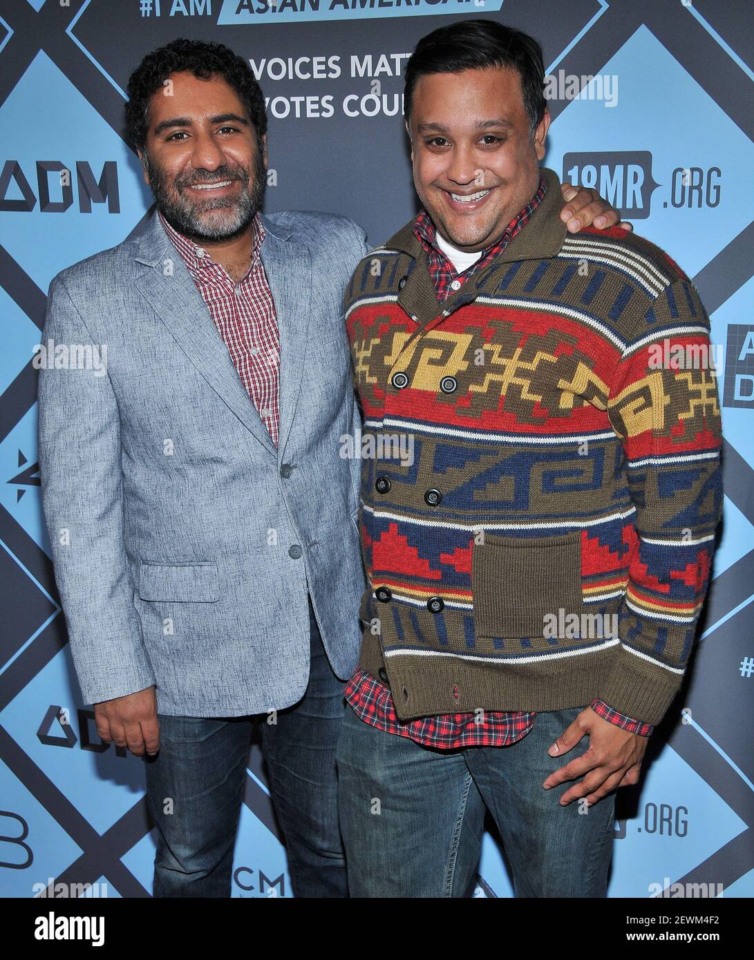 (L-R) Parvesh Cheena and Venk Modur arrives at the #IAmAsianAmerican ...