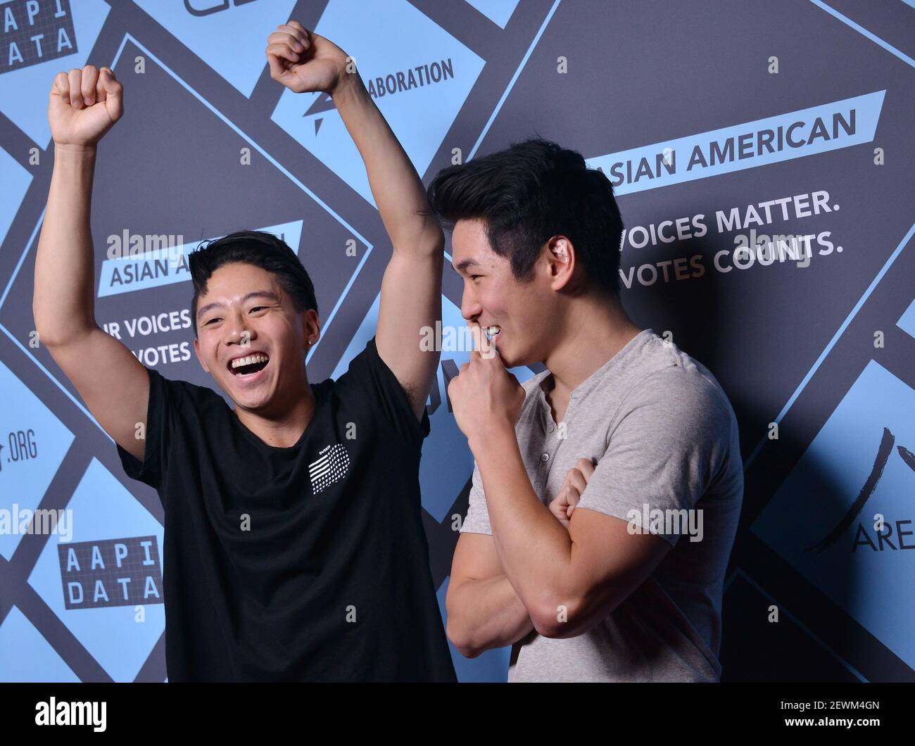 (L-R) Dan Aka Dan and Michael Bow arrives at the #IAmAsianAmerican ...