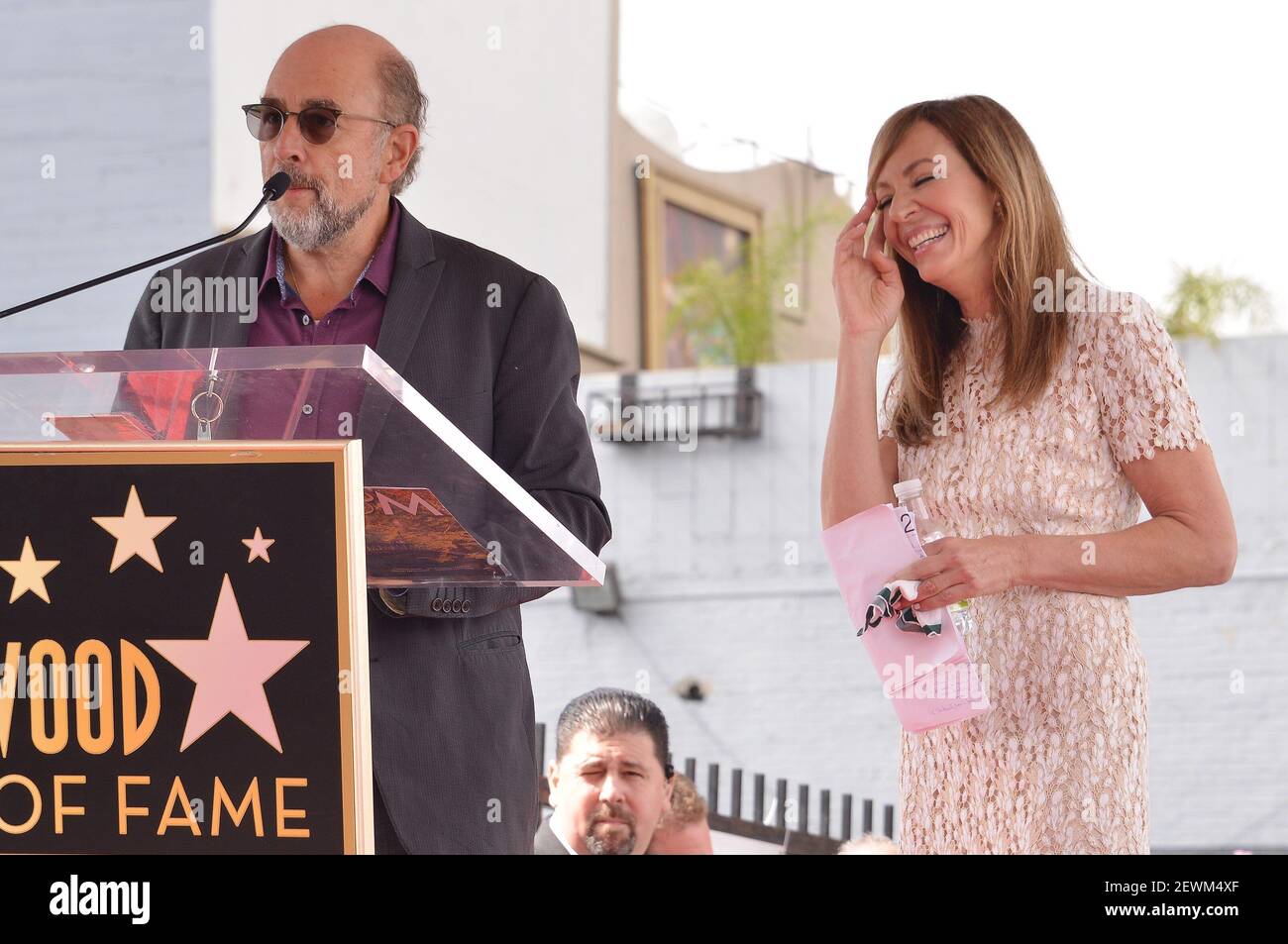 Richard Schiff and Allison Janney at the Allison Janney Star On The ...