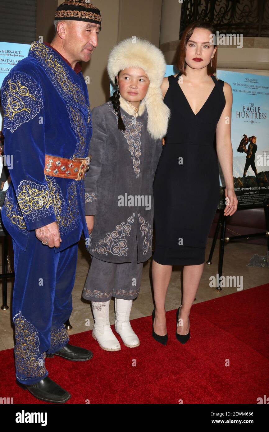 LOS ANGELES - OCT 18: Nurgaiv Rys, Aisholpan Nurgaiv, Daisy Ridley at ...
