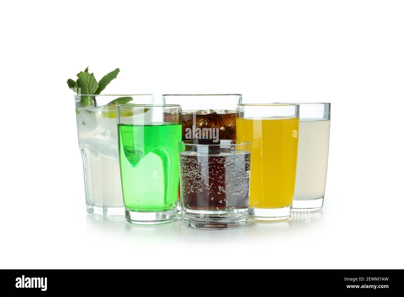 Different fresh alcoholic cocktail Cut Out Stock Images & Pictures - Alamy