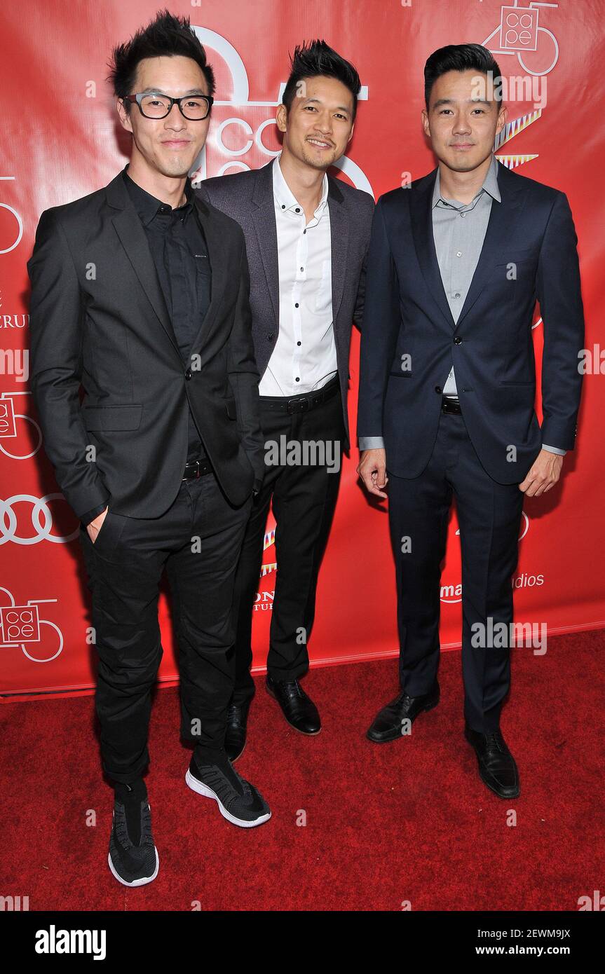 (L-R) Wesley Chan, Harry Shum Jr and Philip Wang at CAPE's 25th Anniversary Gala held at The ...