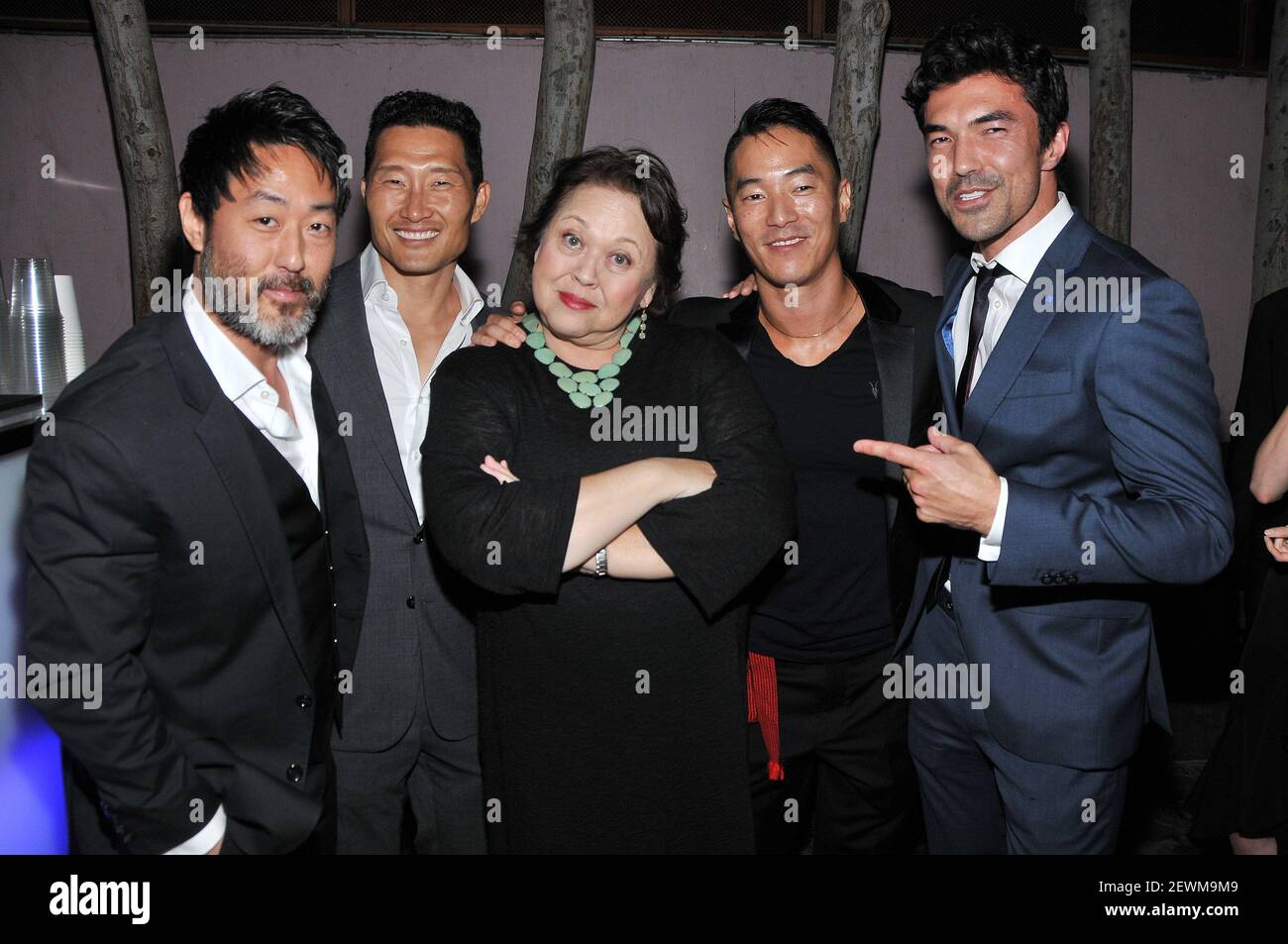 (L-R) Kenneth Choi, Daniel Dae Kim, Amy Hill, Leonardo Nam and Ian ...
